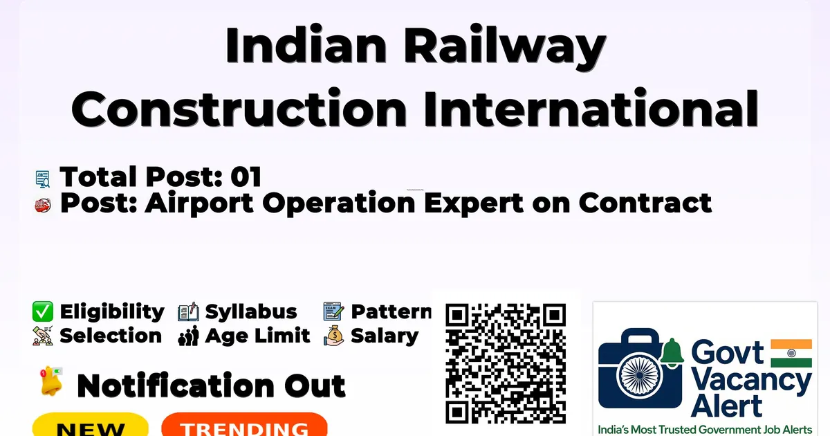 Indian Railway Construction International (IRCON) - Airport Operation ...