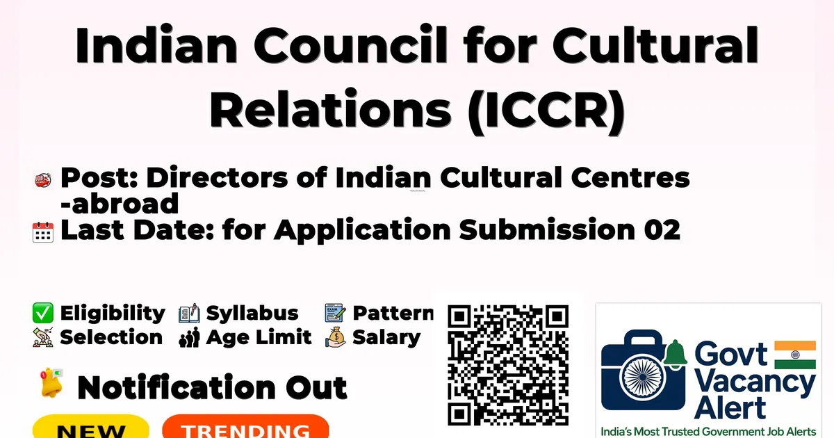 Indian Council for Cultural Relations (ICCR) - Directors of Indian ...