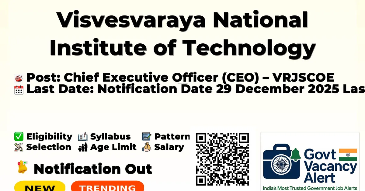 Visvesvaraya National Institute of Technology (VNIT), Nagpur (VNIT ...