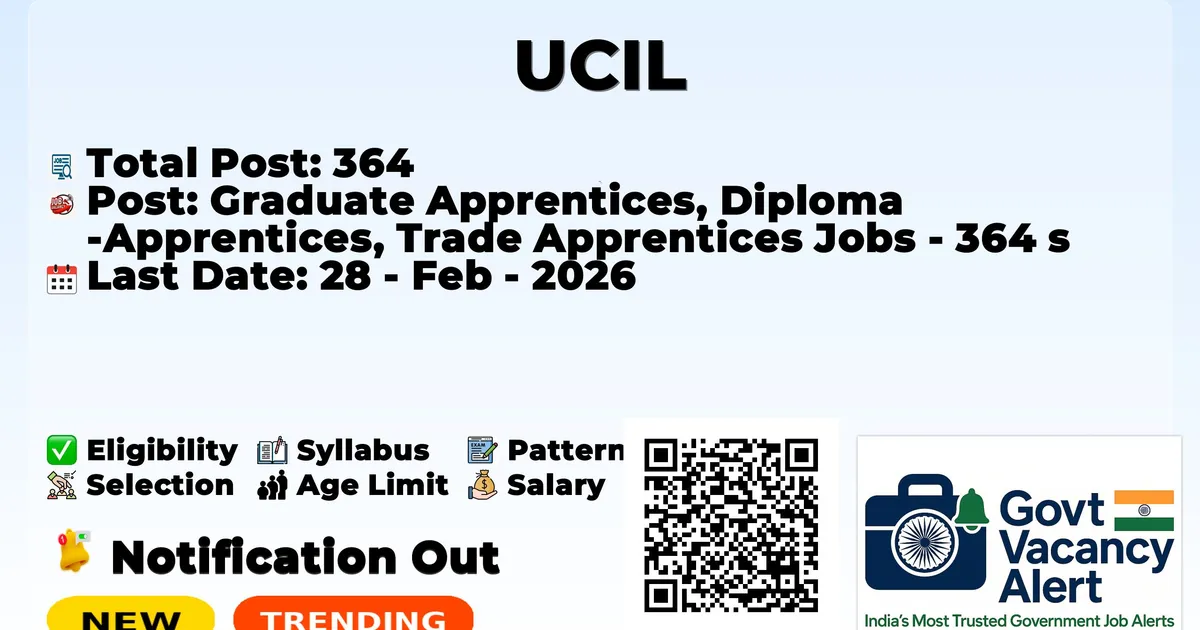 UCIL - Graduate Apprentices, Diploma Apprentices, Trade Apprentices ...