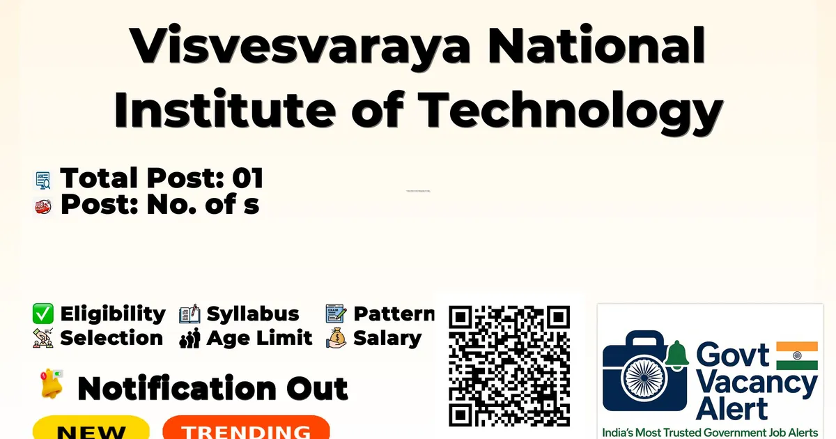 Visvesvaraya National Institute of Technology Nagpur (VNIT Nagpur) - No ...