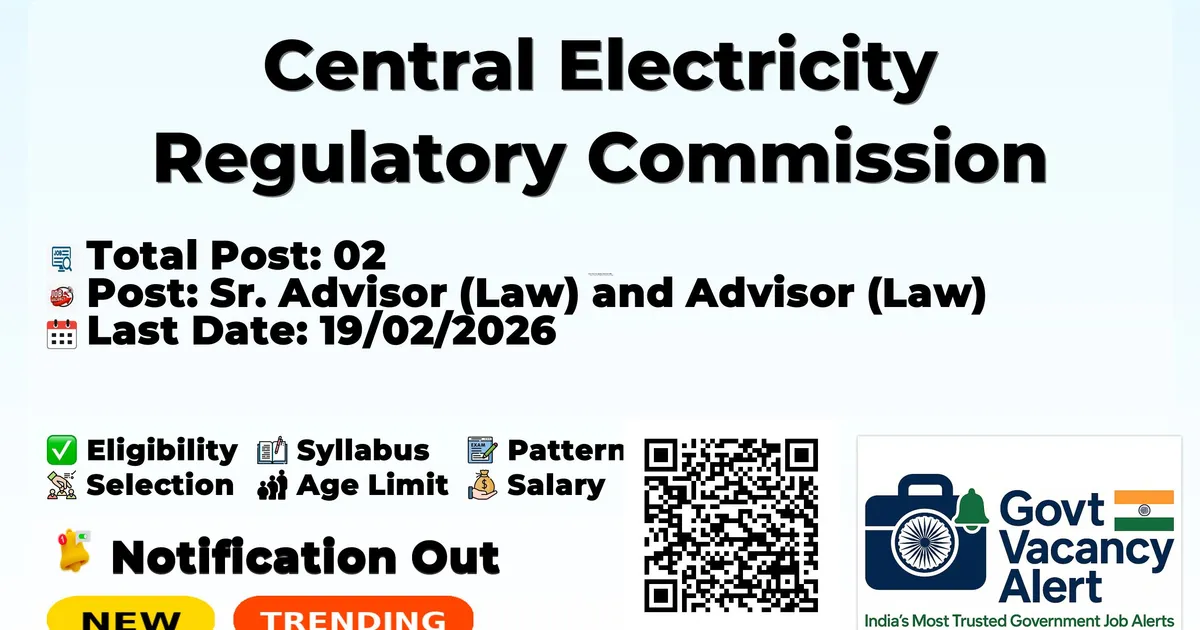 Central Electricity Regulatory Commission (CERC) - Sr. Advisor (Law ...