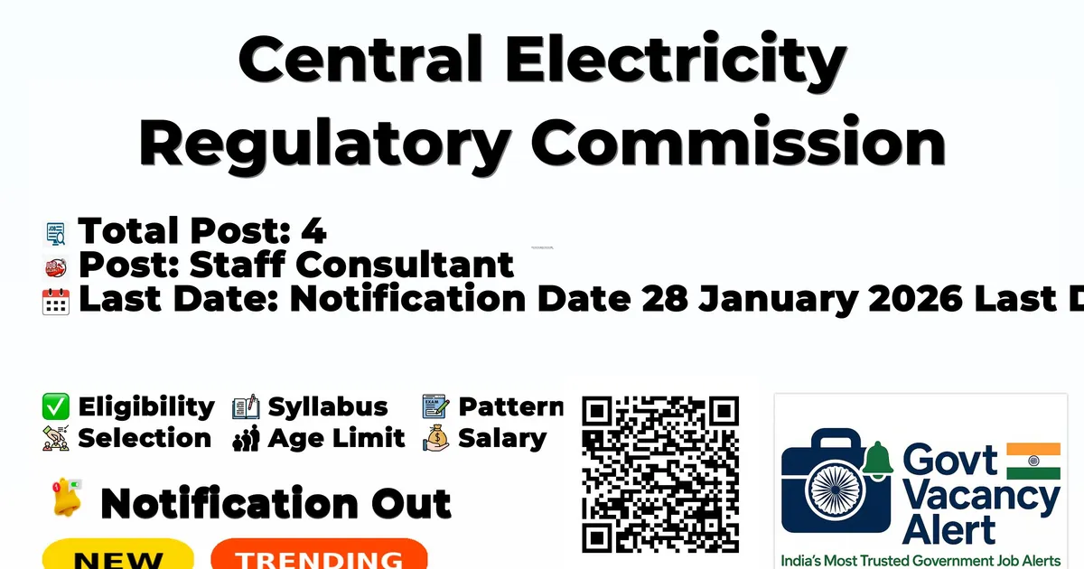 Central Electricity Regulatory Commission (CERC) - Staff Consultant ...